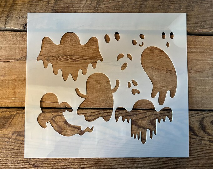 Ghost Faces Stencil, Fall Stencil, Ghost Painting Stencil, Halloween ...