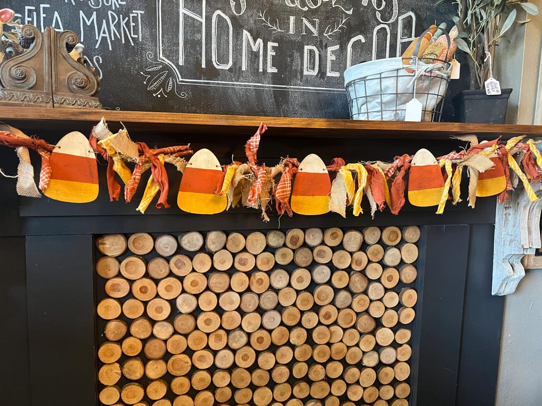 Candy Corn Garland Kit, Fall Garland Kit, Wooden Candy Corn Kit, Craft ...