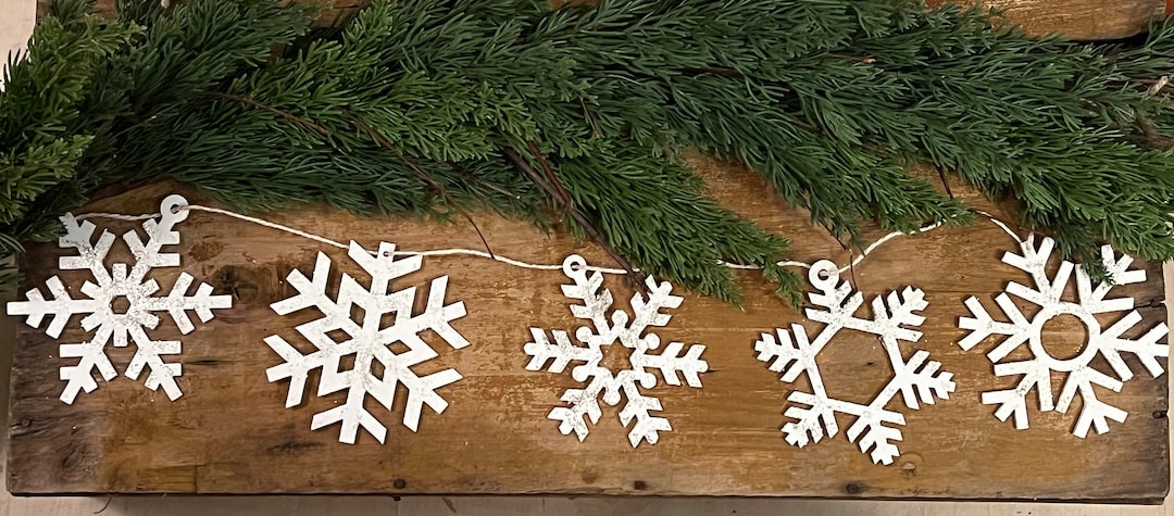 Snowflake Cutout Garland Kit-diy Winter Decor-diy Snowflake Garland-diy ...