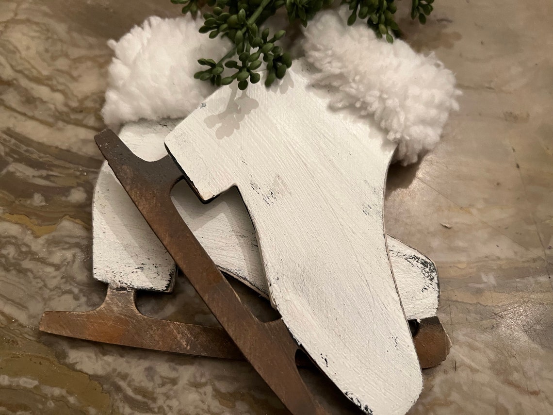 Wooden Ice Skate Cutouts, Unfinished Wood Skates, DIY Wood Ice Skate ...