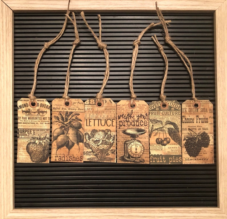 Instant Download - Vintage Tags- Fruit & Vegetable Hang Tags-digital ...