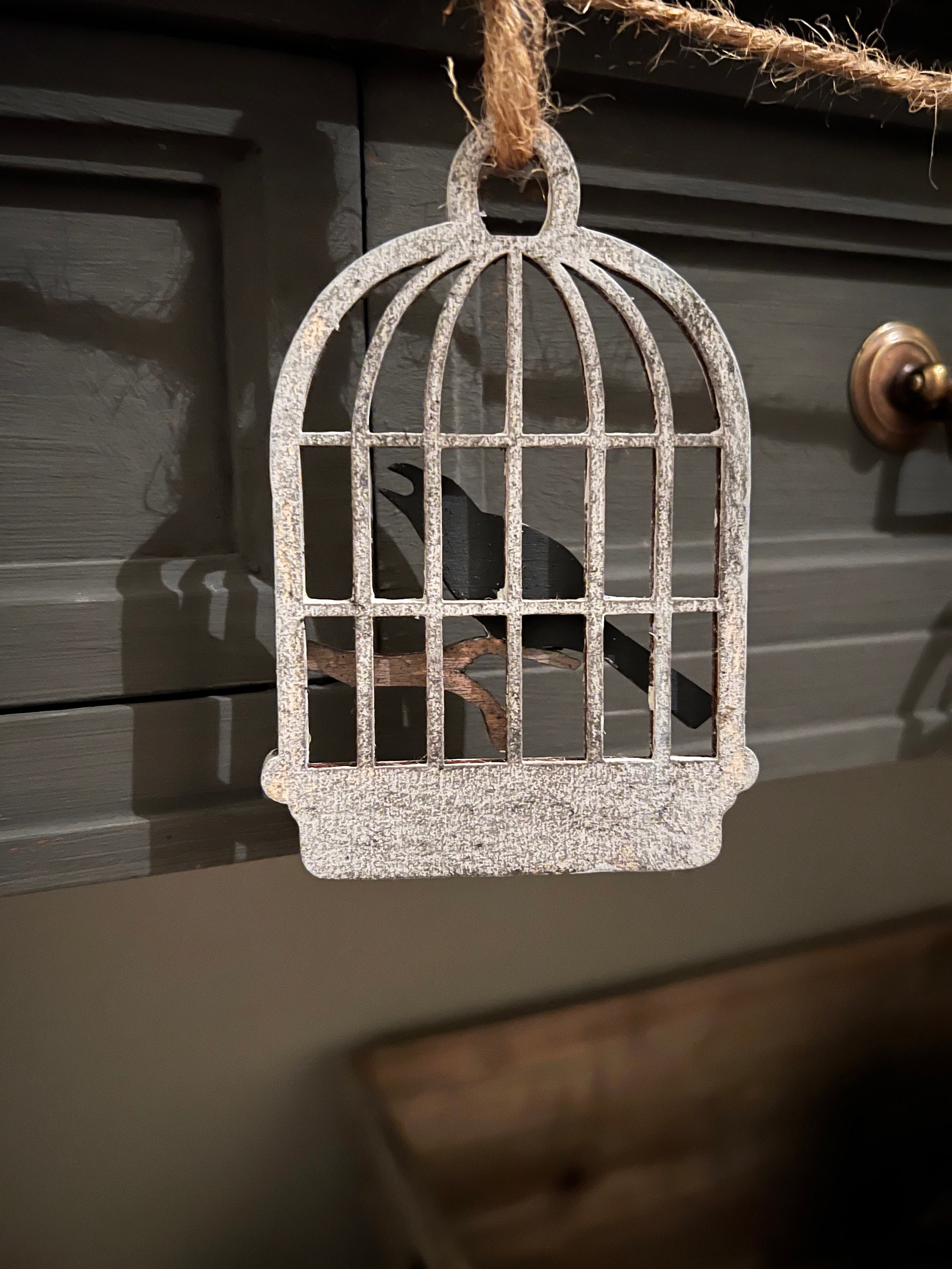 Fall Crow and Bird Cage Cutouts-diy Fall Decor-diy Halloween - Etsy