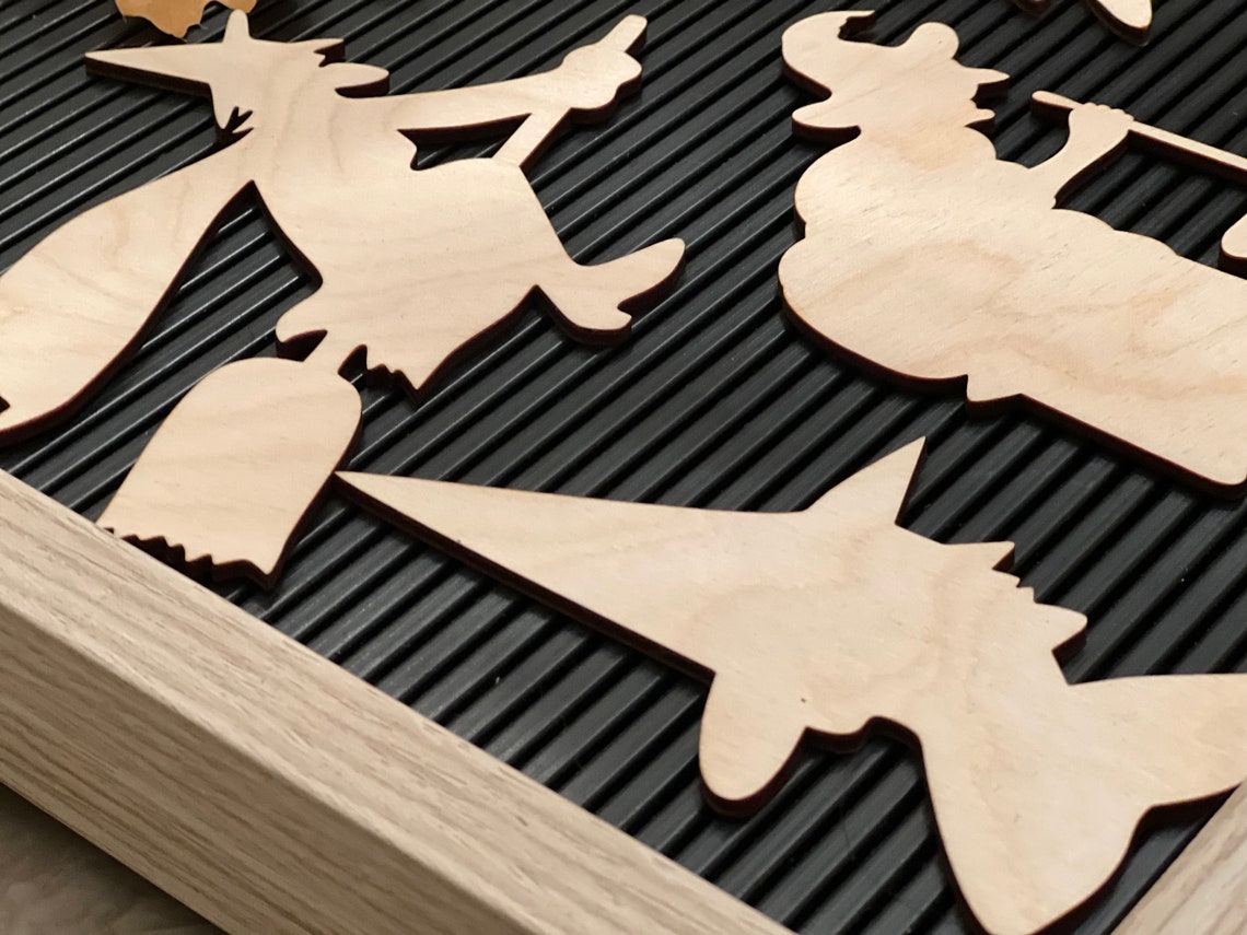 Wooden Witch Cutouts, Unfinished Wood Witches, Witch Wood Shapes ...