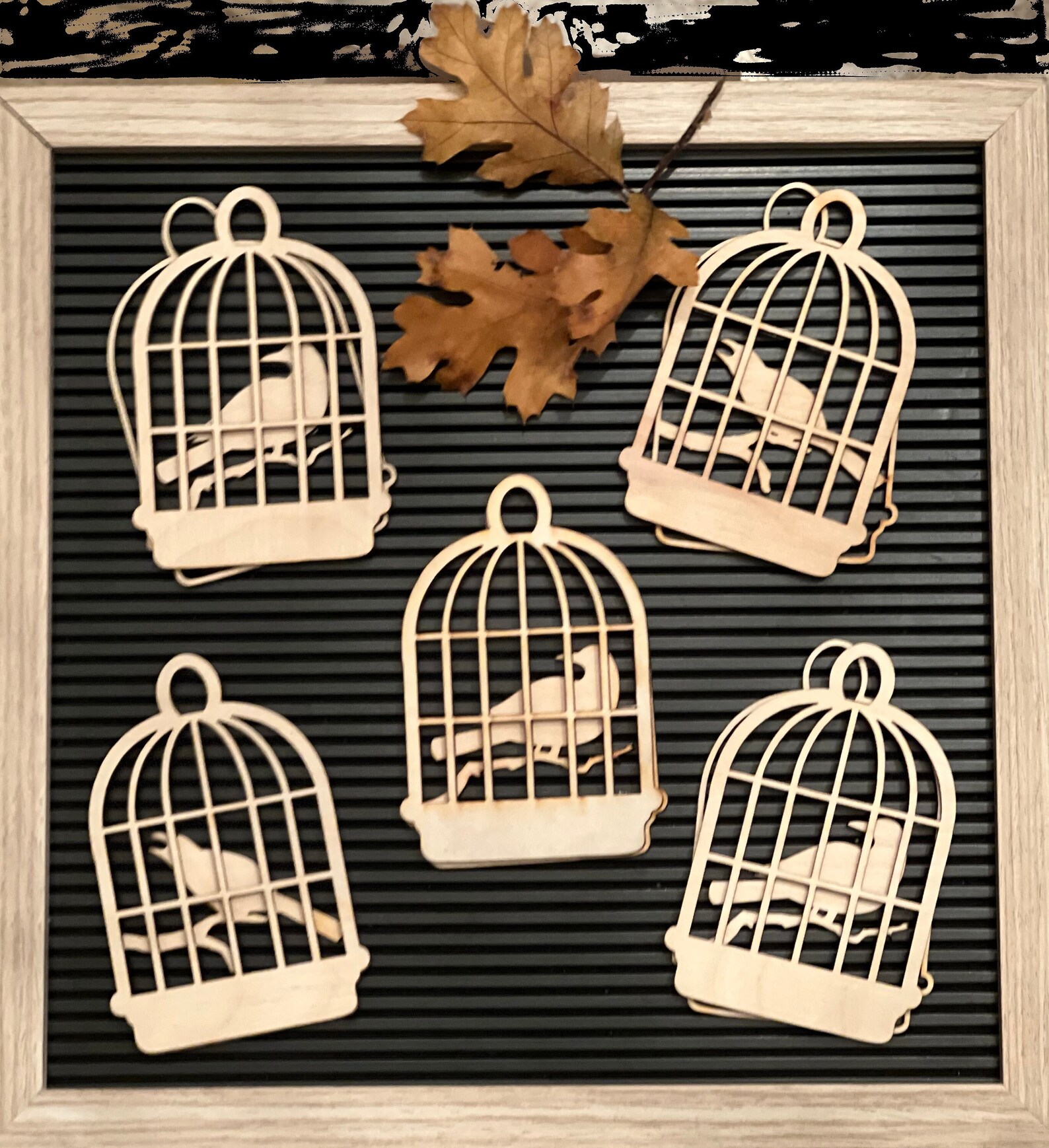 Fall Crow and Bird Cage Cutouts-diy Fall Decor-diy Halloween - Etsy