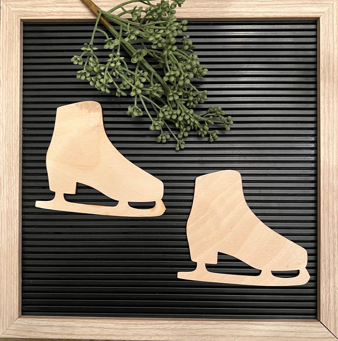 Wooden Ice Skate Cutouts, Unfinished Wood Skates, DIY Wood Ice Skate ...