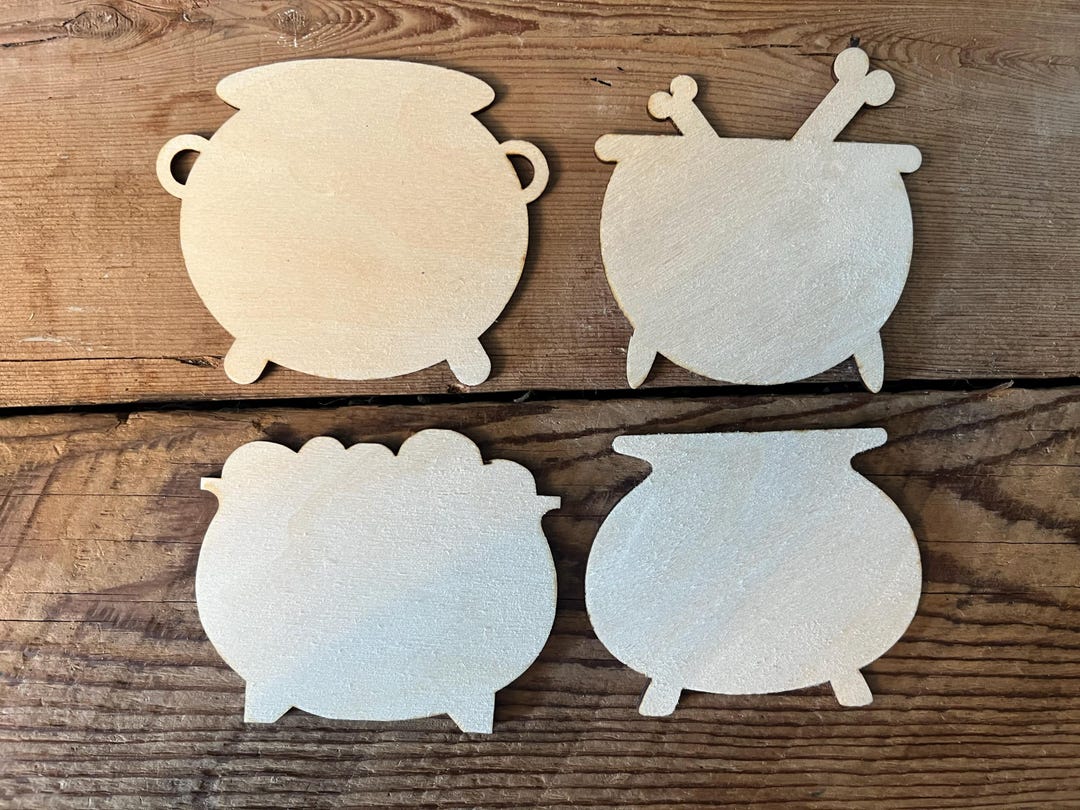 Witch's Cauldron, Cauldron Cutouts, Wooden Halloween Cauldron ...