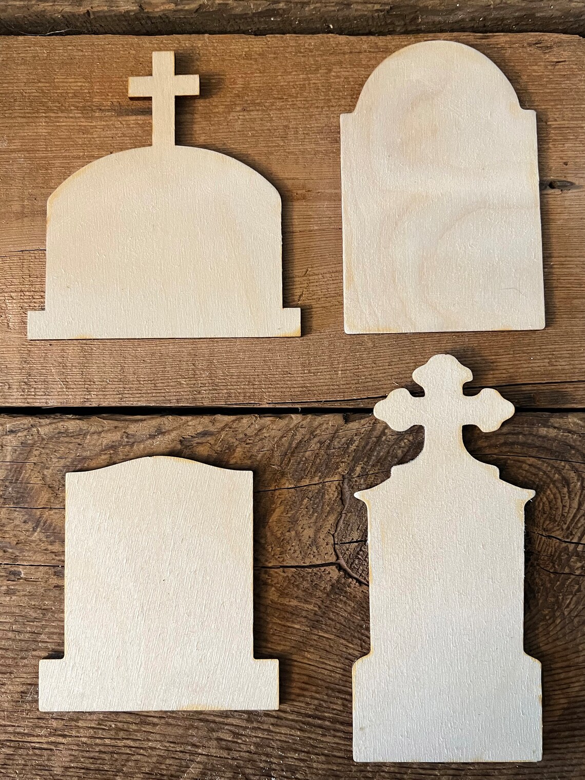 Tombstone Cutouts, Wooden Tombstones, Wooden Grave Markers, Cutout ...