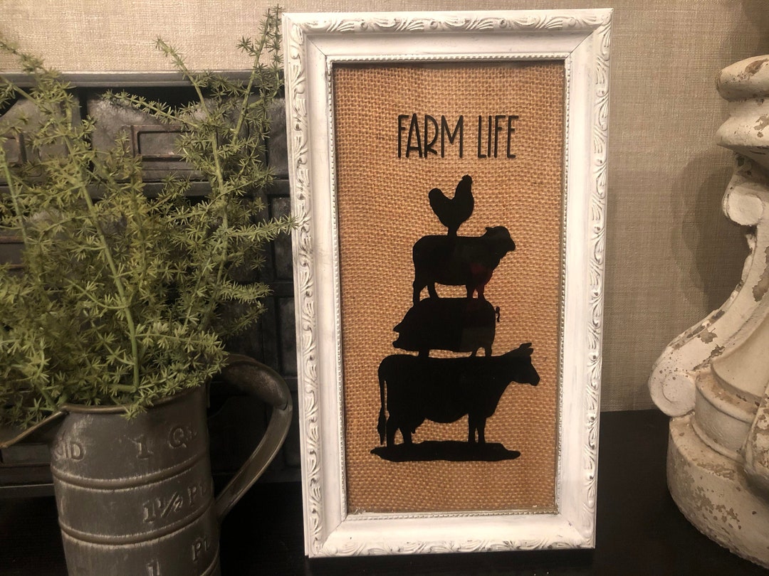 Farm Life Stacked Farm Animals Vinyl Decal, Farmhouse Vinyl Decal, DIY ...