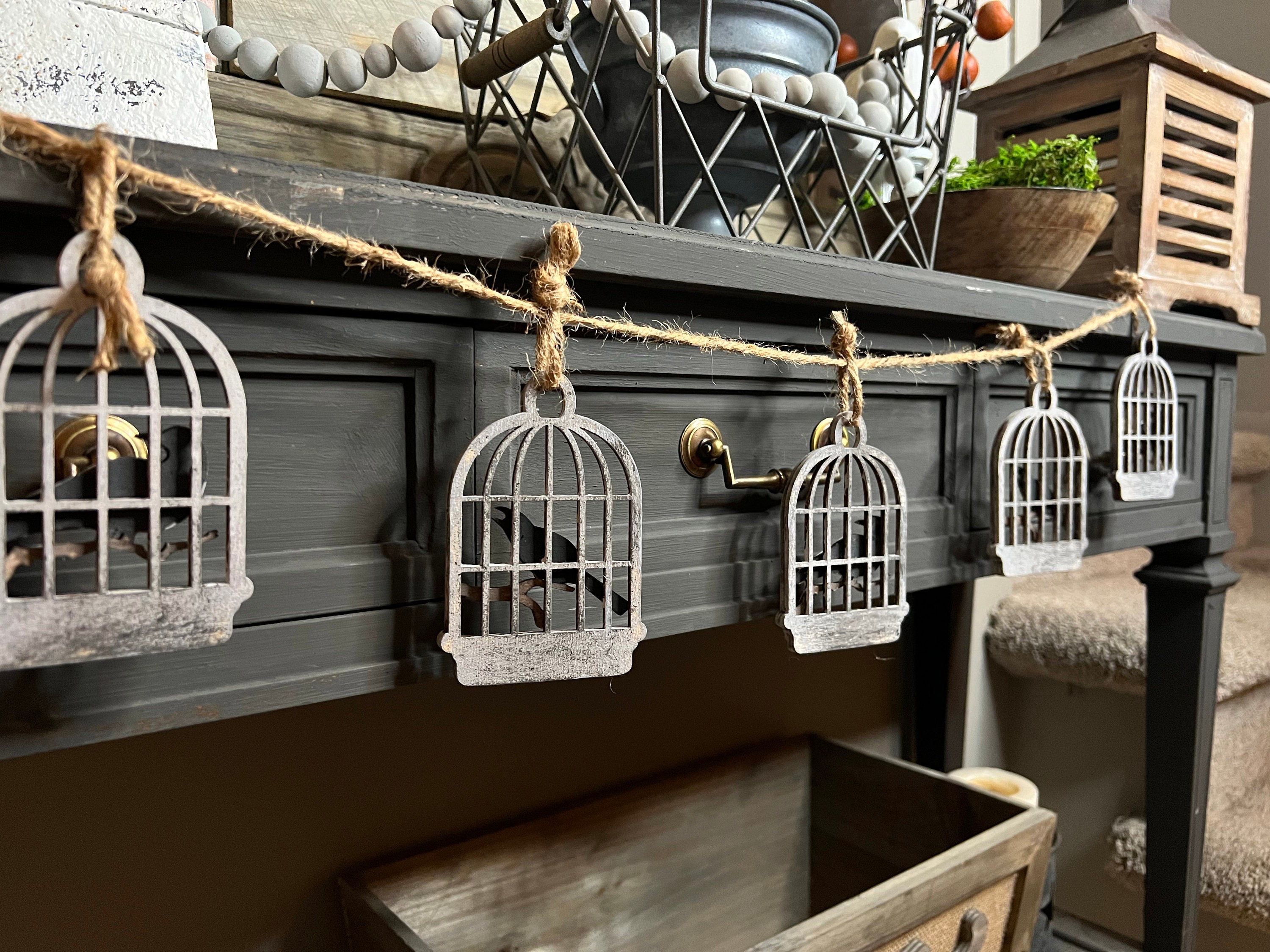 Fall Crow and Bird Cage Cutouts-diy Fall Decor-diy Halloween - Etsy