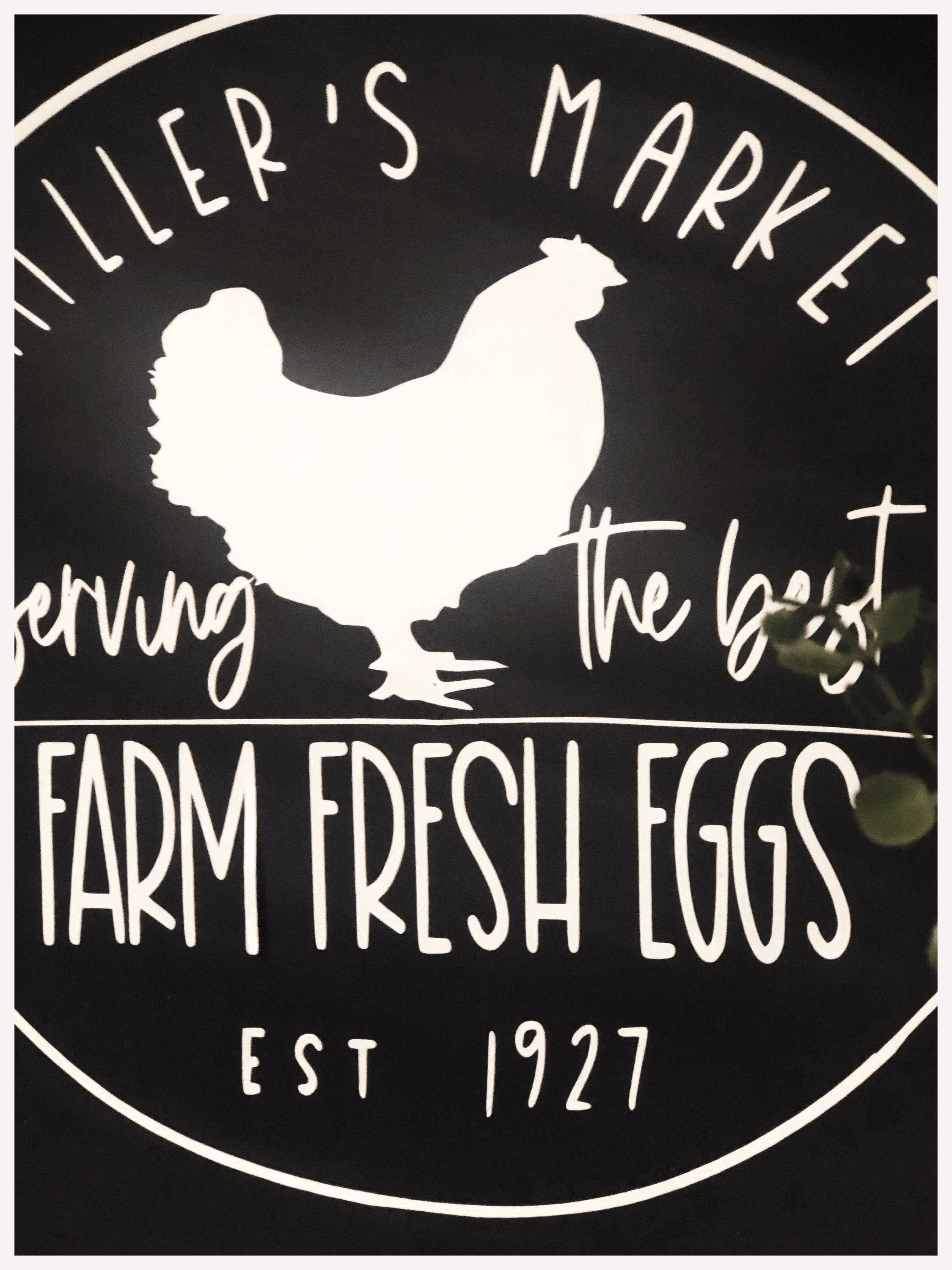 FRESH FARM EGGS VINYL DECAL — FLEA MARKET RESCUE