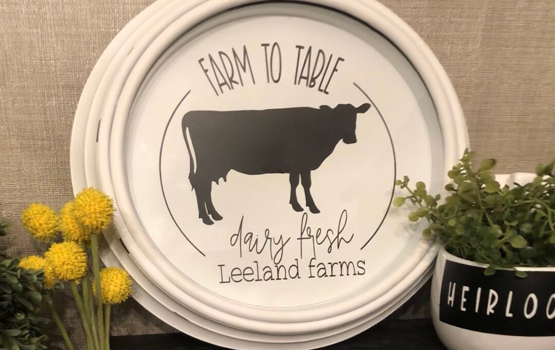 Vinyl Decal, Farm to Table Vinyl Decal, Dairy Fresh Sticker, Farmhouse ...
