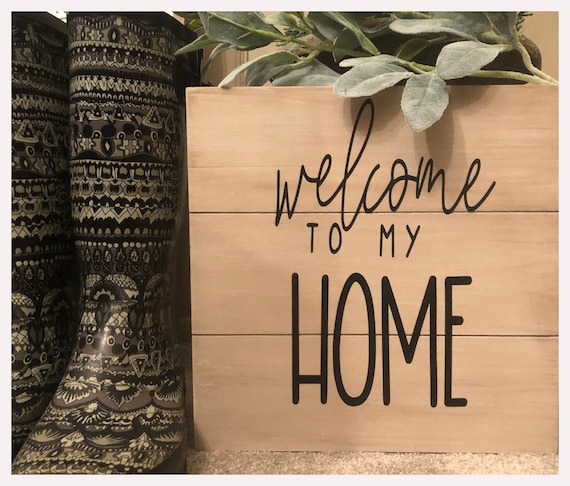 Welcome to My Home Vinyl Decal Home Decor Decal Home | Etsy
