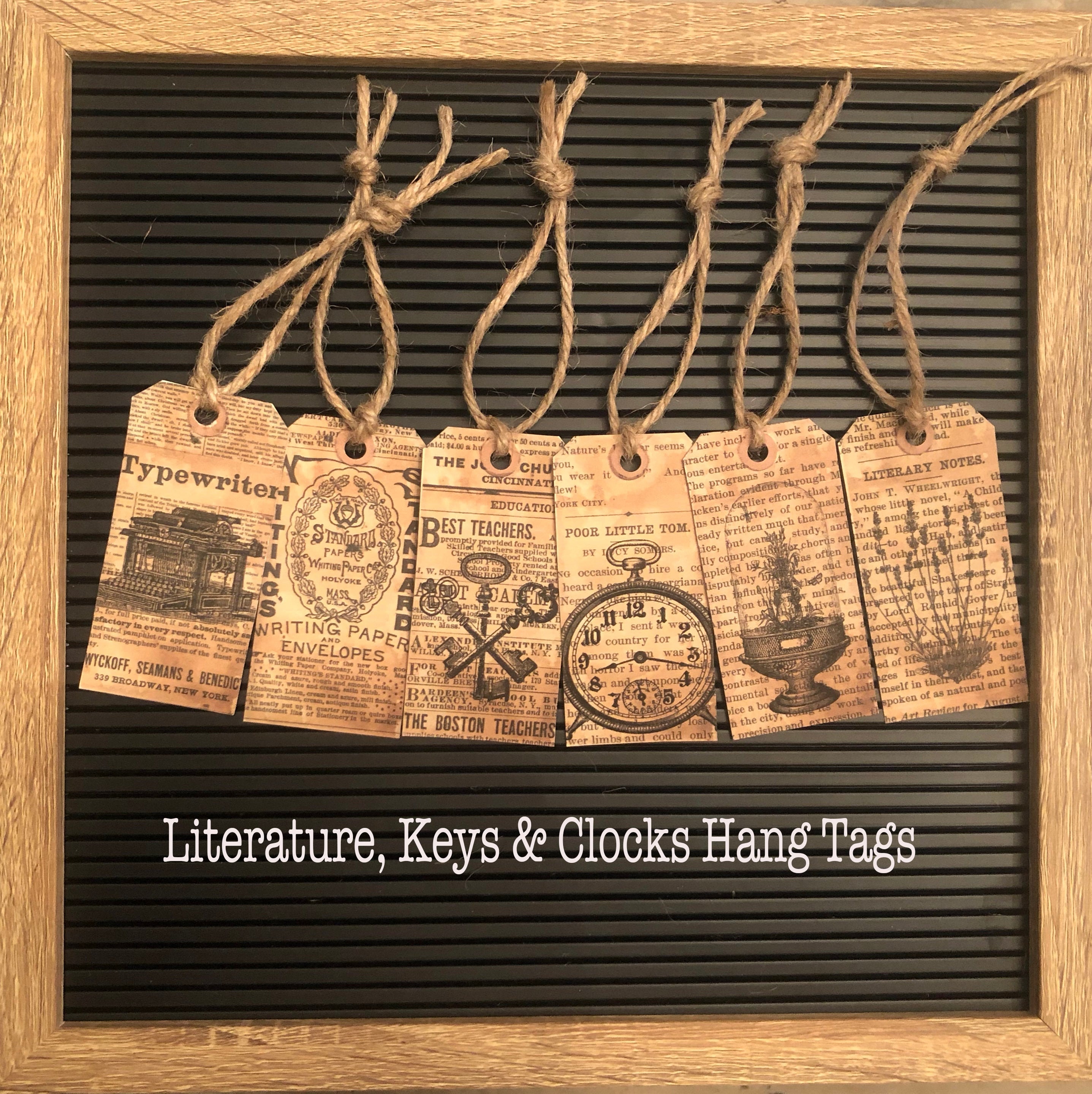 Instant Digital Download Literature, Keys & Clocks Hang Tags — FLEA ...