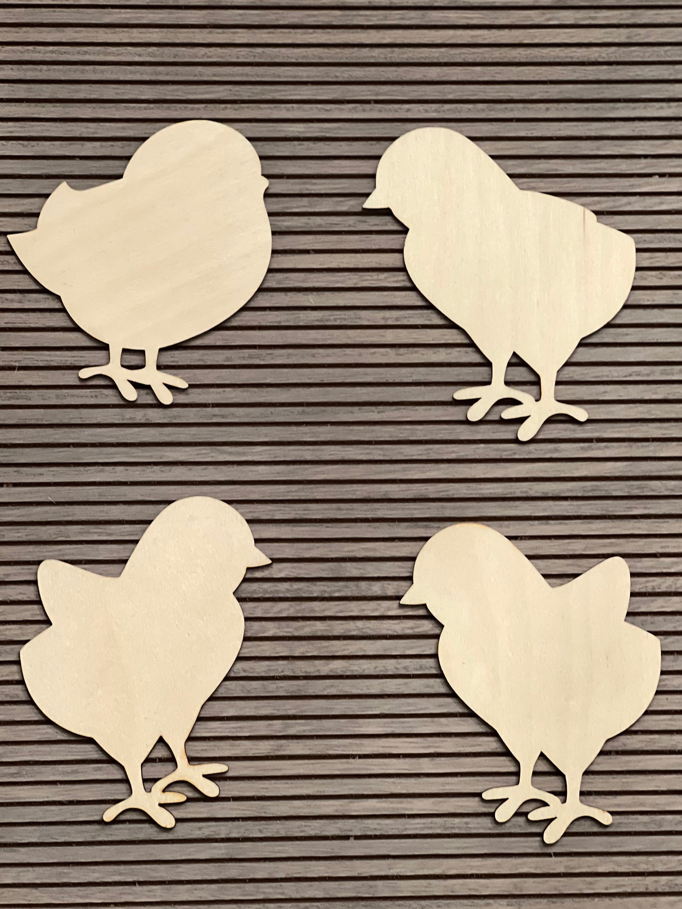 Wooden Chicks Cutouts, Unfinished Wood Chicks, Easter Chick Wood Shapes ...