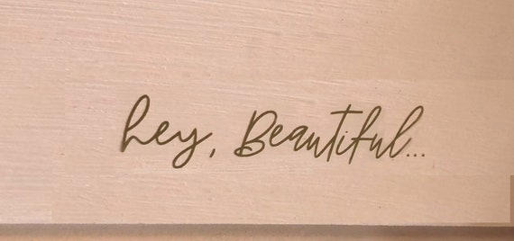 Hey Beautiful Vinyl Decal Glamor Sticker Vinyl Sticker | Etsy