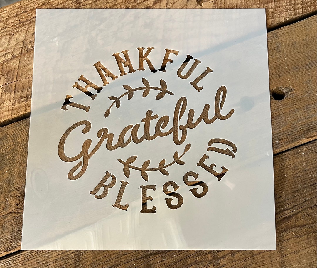 Thankful Harvest Blessed Stencil, Fall Stencil for Painting Signs ...