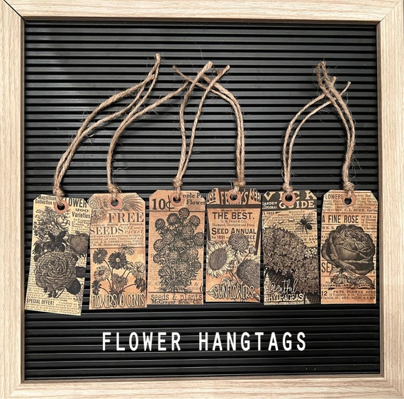 Instant Download Vintage Tags Flower Hang Tags-digital - Etsy