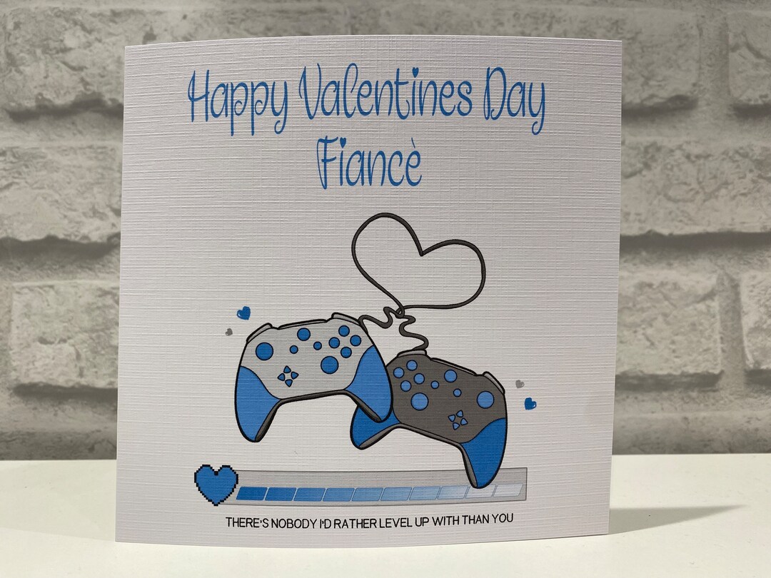 Personalised Gaming Valentines Card Valentines Card for Him Fiancè ...