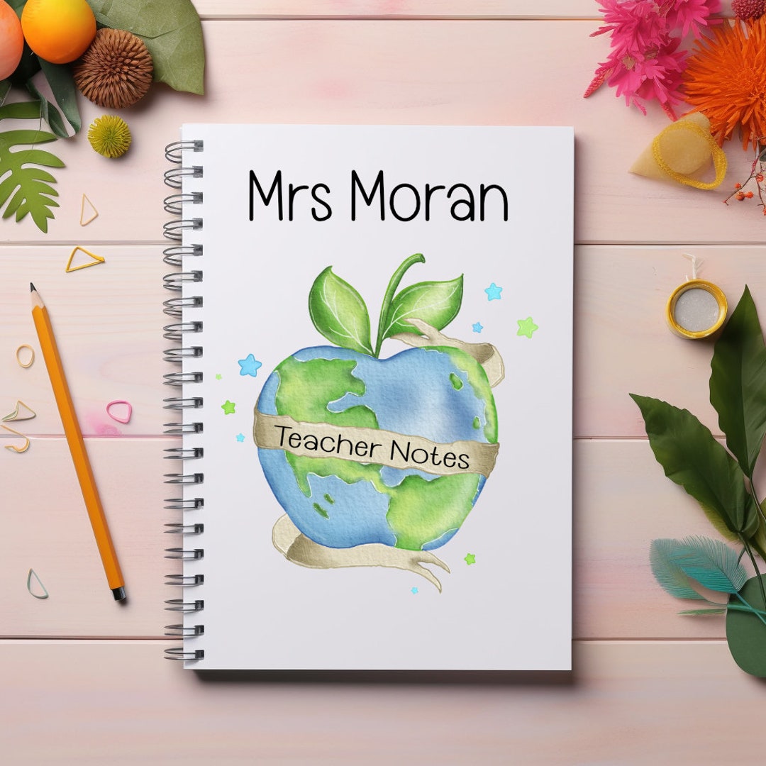 Personalised Teacher Notebook Teacher Gift End of Term Gift Spiral ...