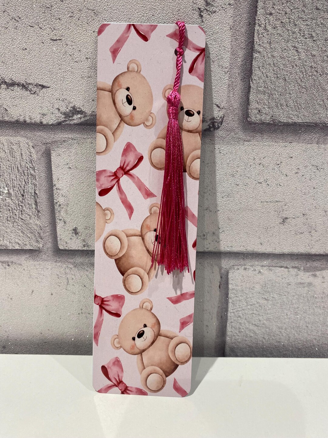 Teddy Bear Bookmark | Kids Bookmark | Pink Coquette Bear Bookmark ...