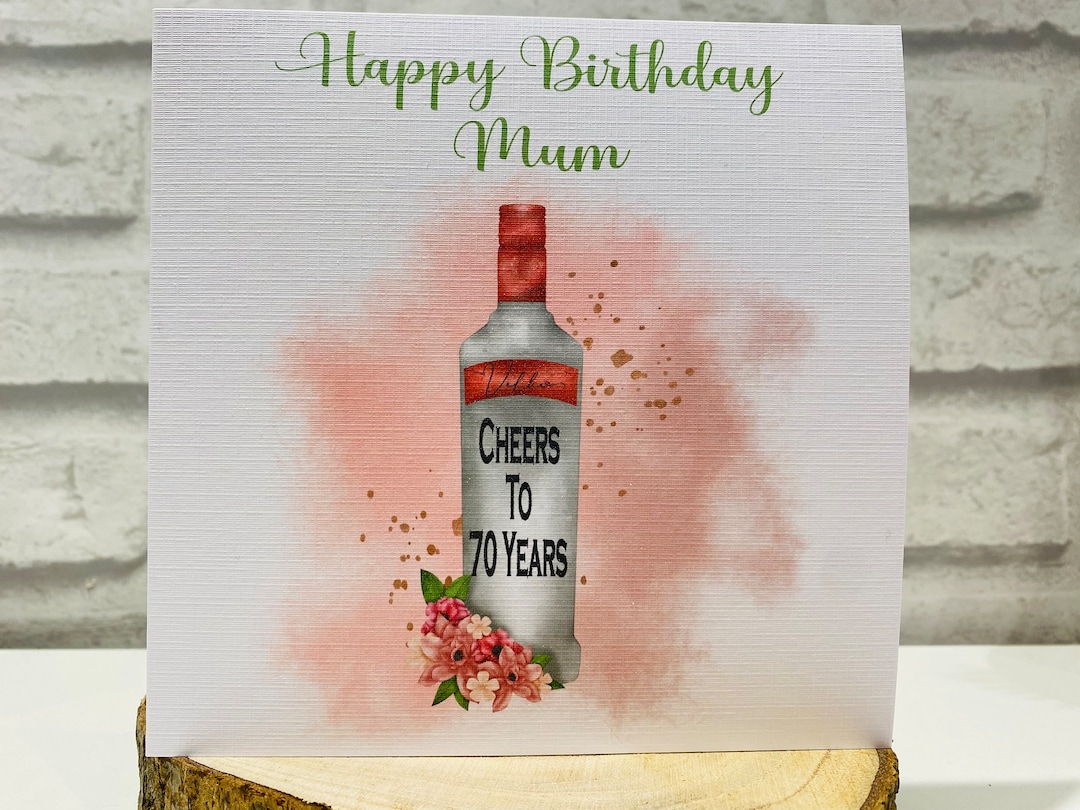 Personalised Vodka Birthday Card | Card for Her | Card for Friend ...