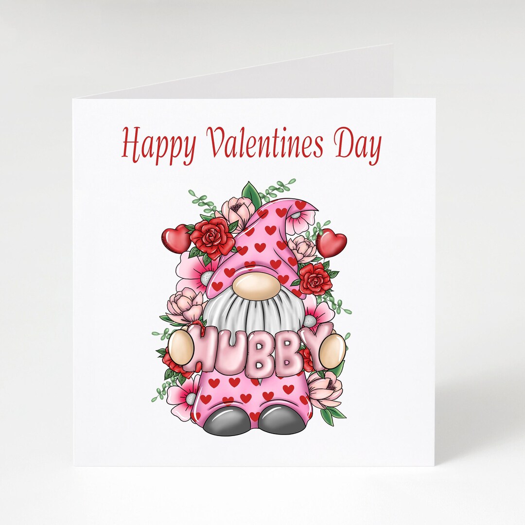 Valentines Card Card for Hubby Gonk Card Gonk Hubby Card Card Bundle ...