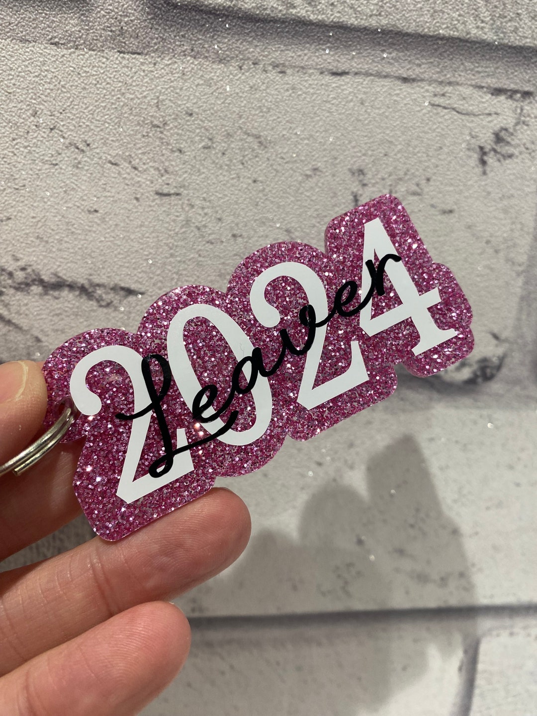 Leavers Keyring Leavers Gift Graduation Gift Class of 2024 Glitter ...