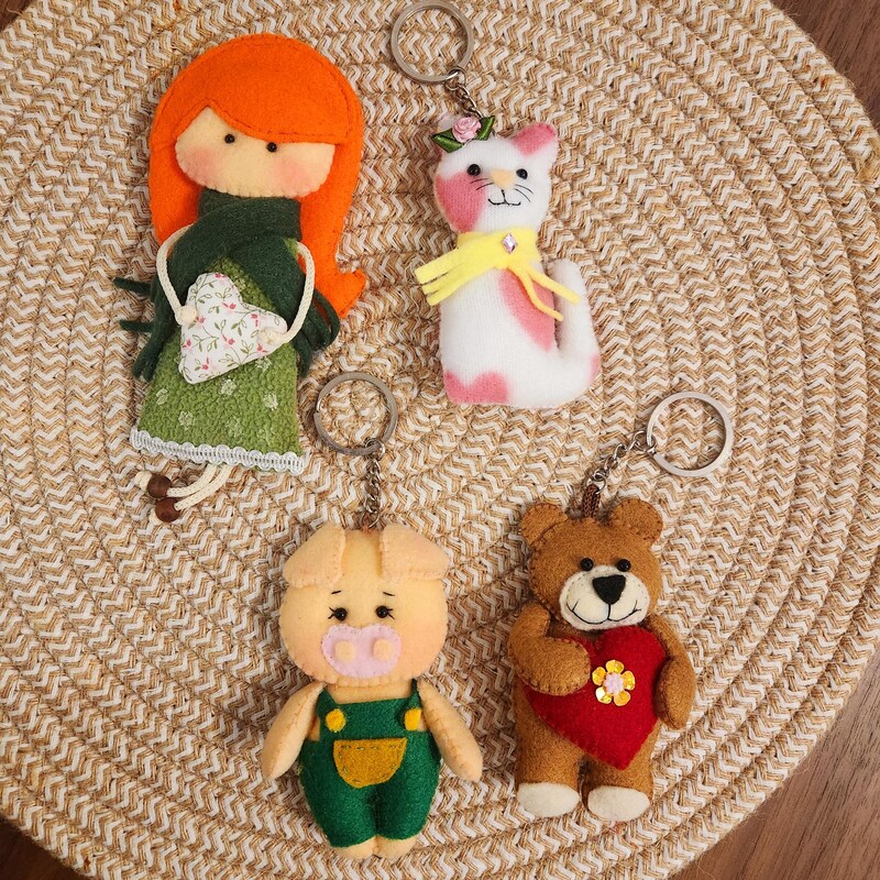 Felt Keychain - Etsy