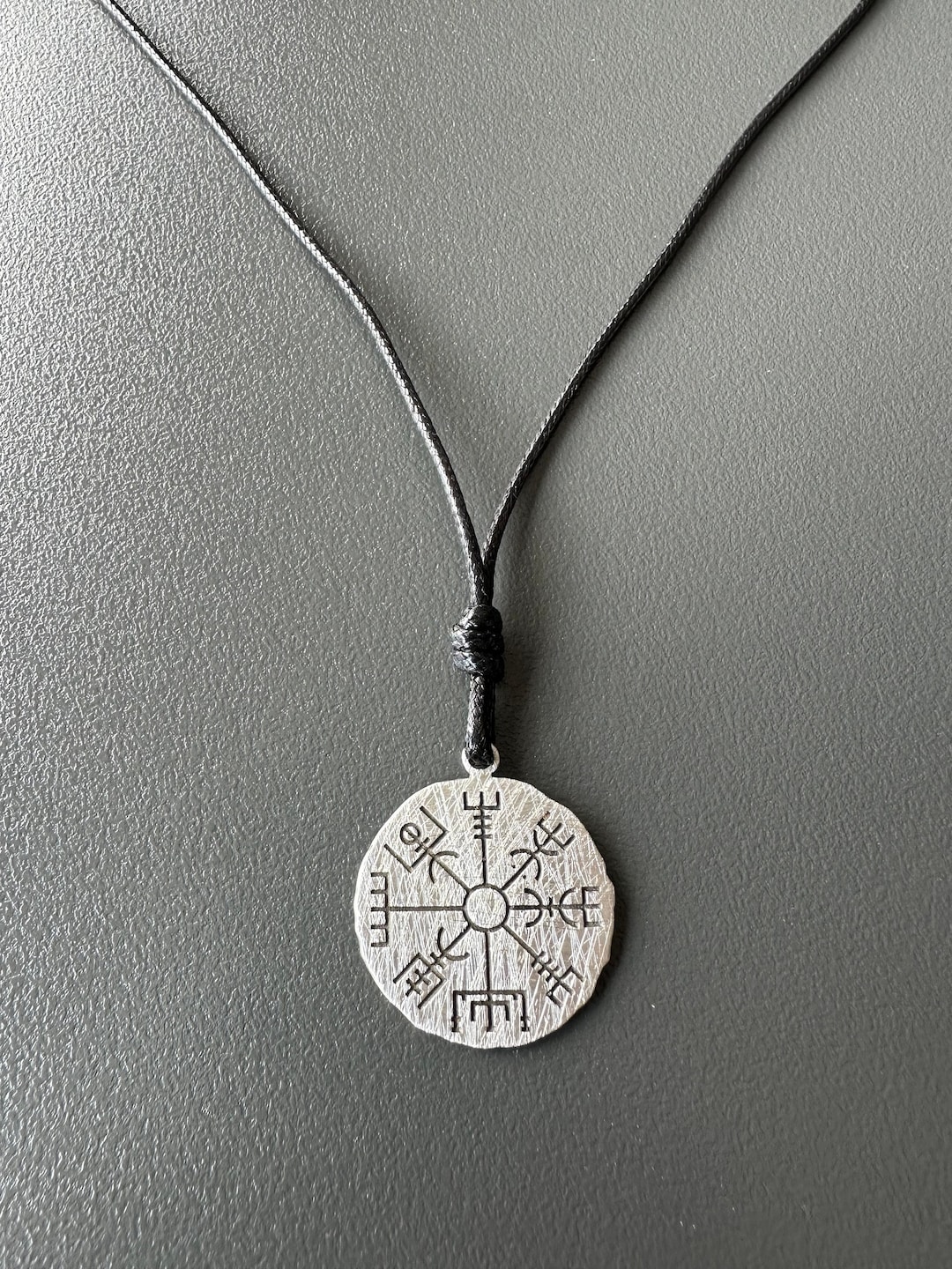 Vegvisir Compass Silver Necklace, Ancient Viking Compass, Silver Viking ...