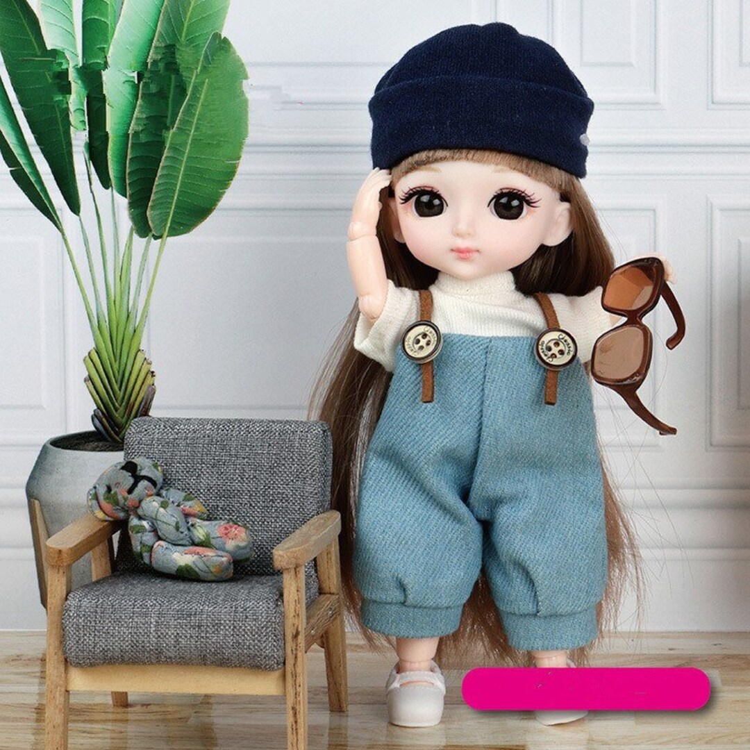 Cute Mini Doll 16cm,full Set BJD Doll With Clothes Beanie Hat Shoes ...