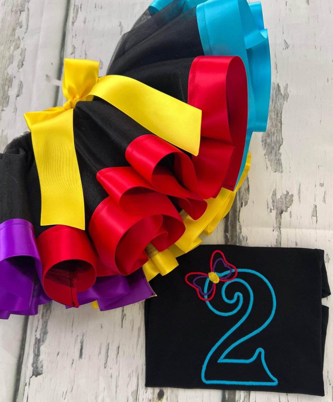 TUTU ONLY Birthday Wiggle Wiggles Custom Ribbon Trim Tutu Handmade ...