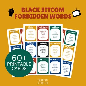 Black Sitcom Forbidden Words Game, Black Culture Activity for Kids and ...