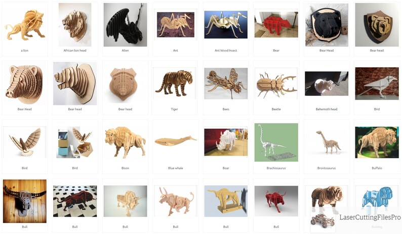 Animals SET 239 Laser Cut Files. Animals Laser Cut Vector SVG - Etsy