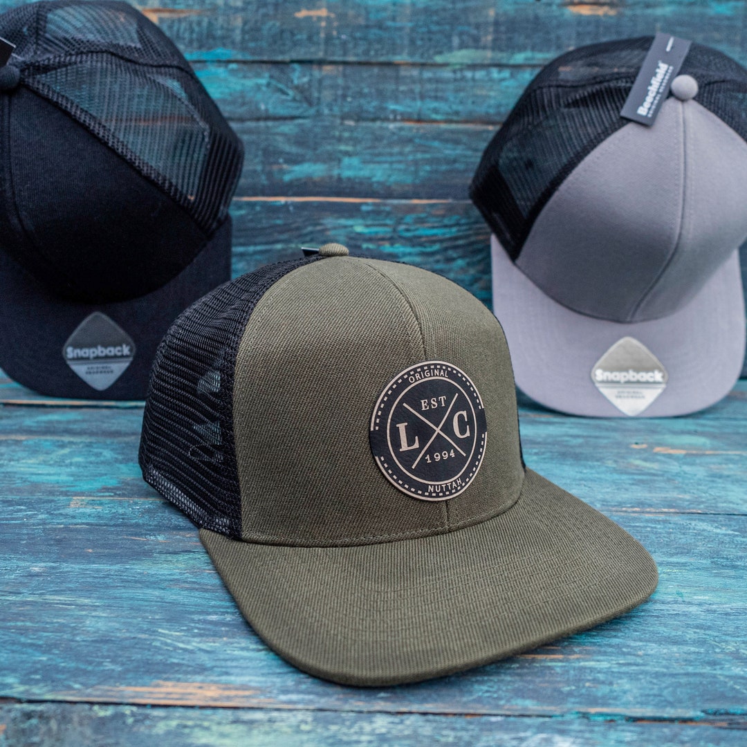 Personalised Snapback Hat, Laser Engraved With Custom Text, One Size ...