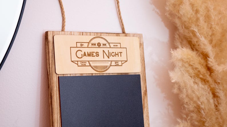Custom Hanging Blackboard-scoreboard for Games Night-personalised ...