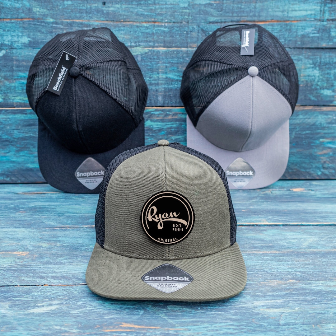 Personalised Snapback Cap | Laser Engraved Custom Name Hat | Adult One ...