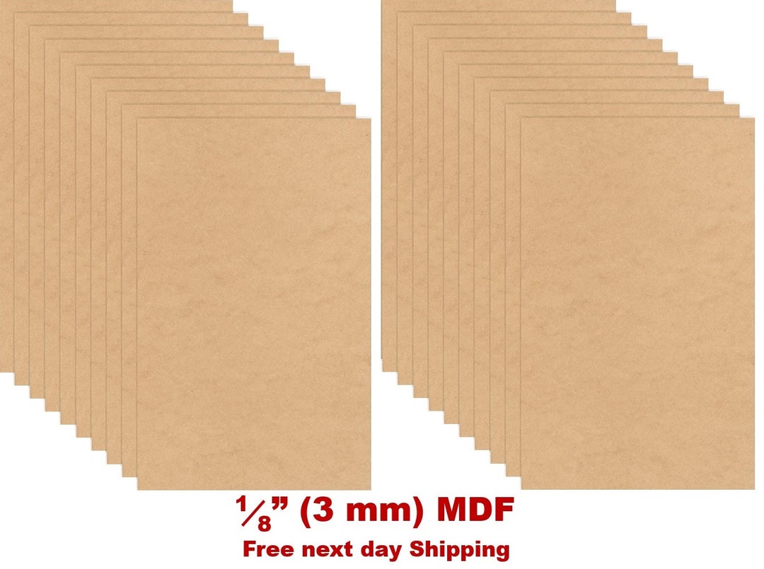 1/8" MDF - 1/8 Inch (3 Mm) - 20 Sheets - 11 3/4" X 19" - Medium Density ...