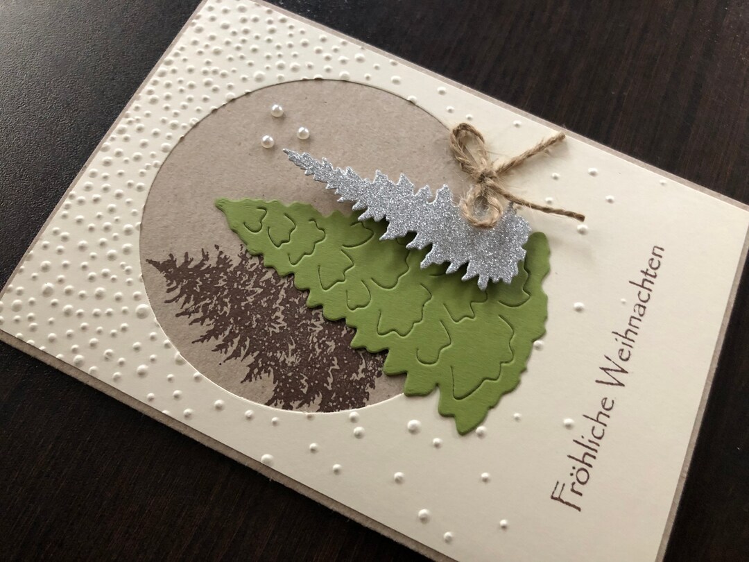 Weihnachtskarte/ Grußkarte Weihnachten Tanne/ Tannenbaum - Etsy.de