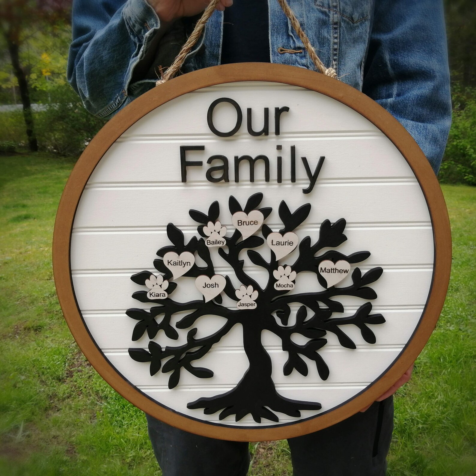 Family Tree Sign / 3D Sign / glowforge / laser cut / | Etsy