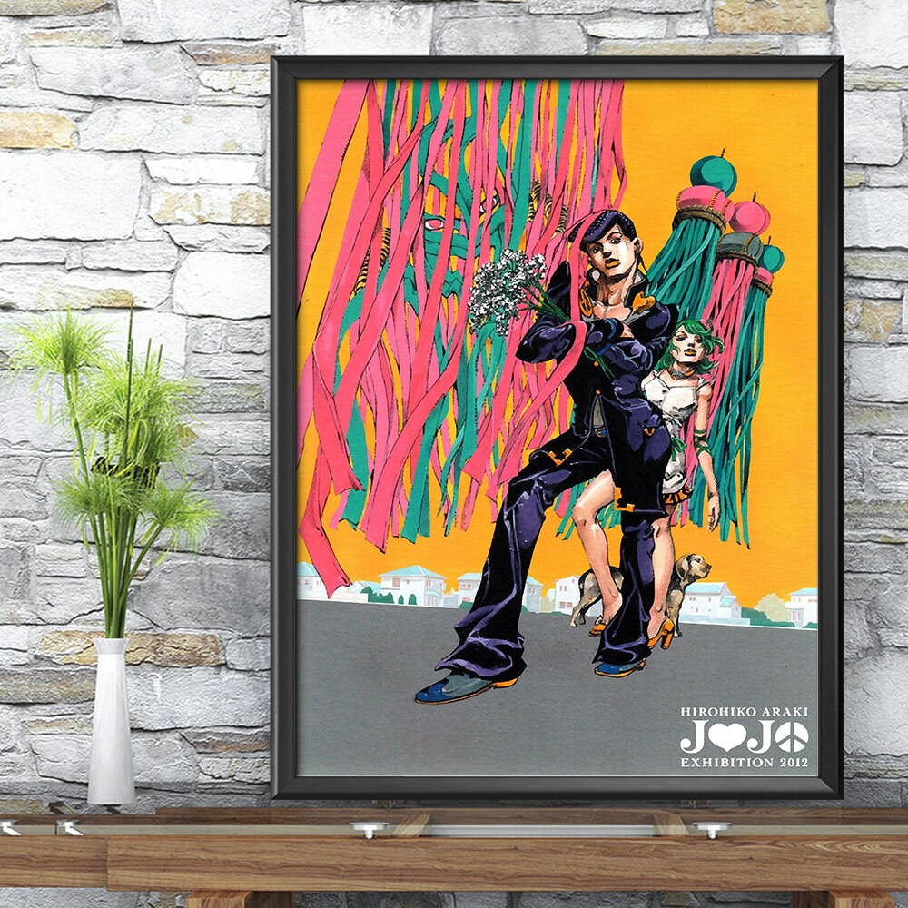 Hirohiko Araki Jojo Exhibition 2012 Poster Hirohiko Araki Poster Anime Fan T Manga Art