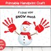 I Love You SNOW Much Printable Handprint Craft Christmas Gift - Etsy