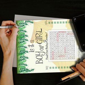 Baby Gender Reveal Word Search Game - Gender Reveal Party Game - Gender ...