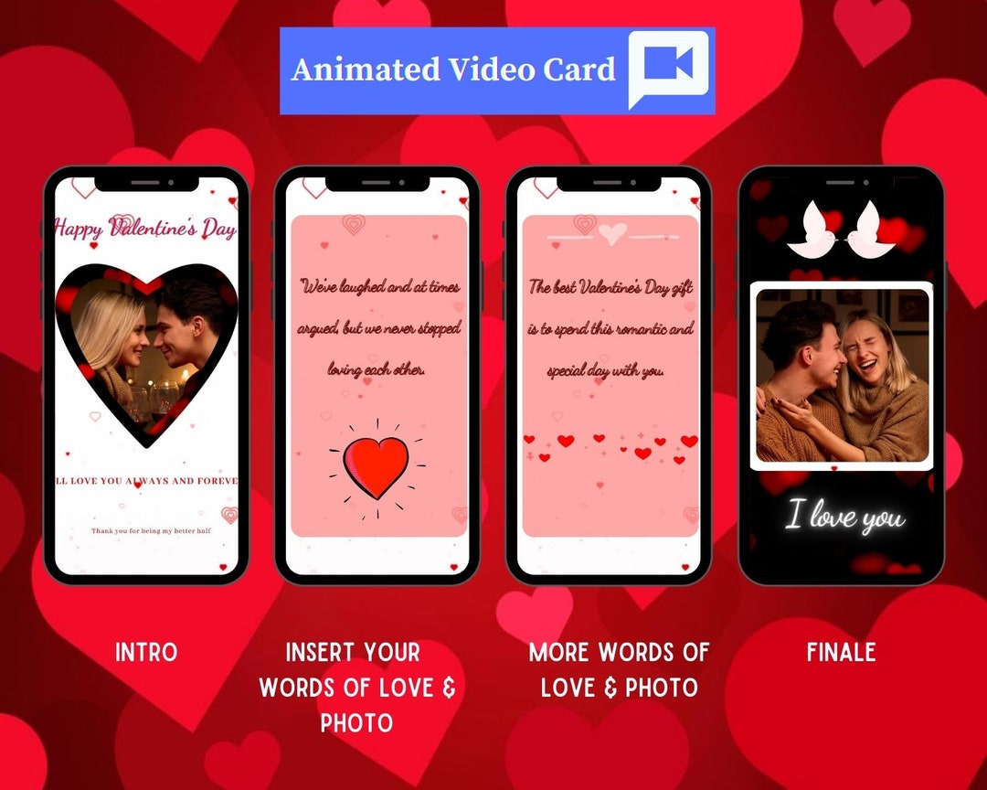 Valentine's Day Ecard Animated With Romantic Music, Valentine's Day ...