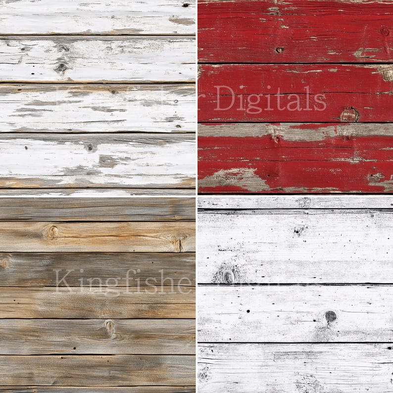 Barn Wood Textures Digital Papers Set for Instant Download, Digital ...