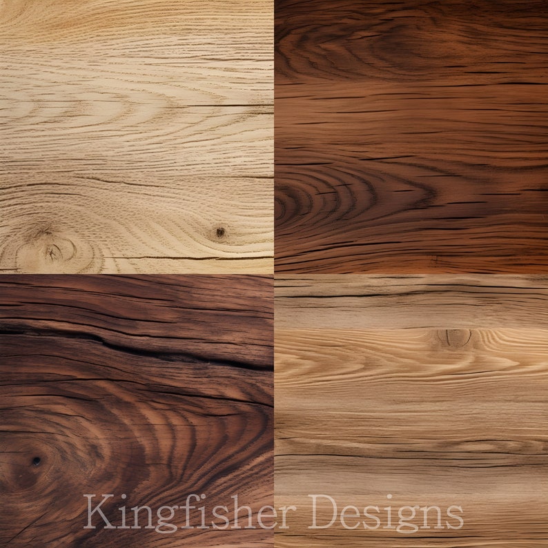 18 Rustic Wood Grain Textures Digital Papers Set for Instant Download ...