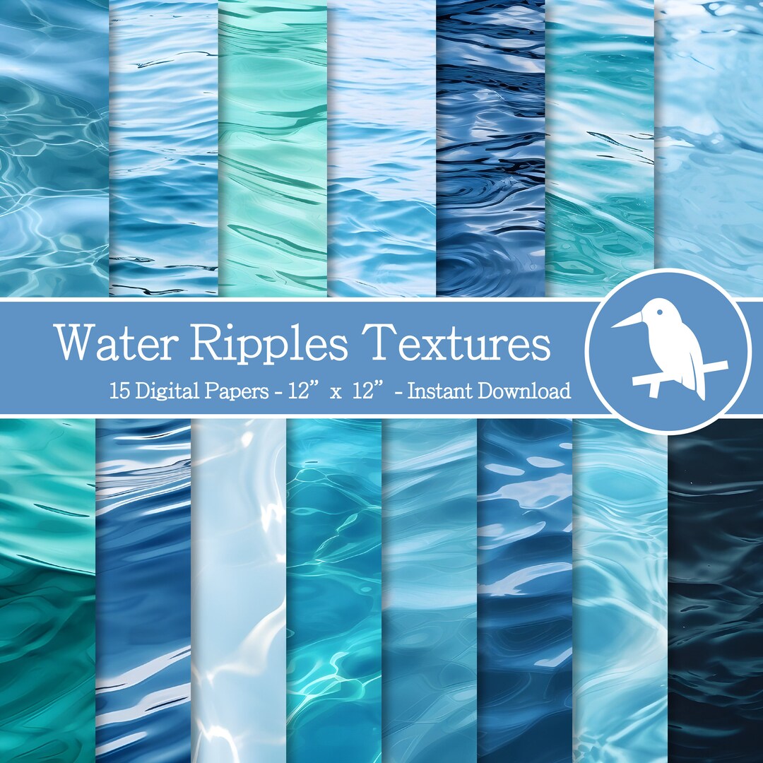 Water Ripples Design Pattern Paper for Instant Download - Scrapbooking ...