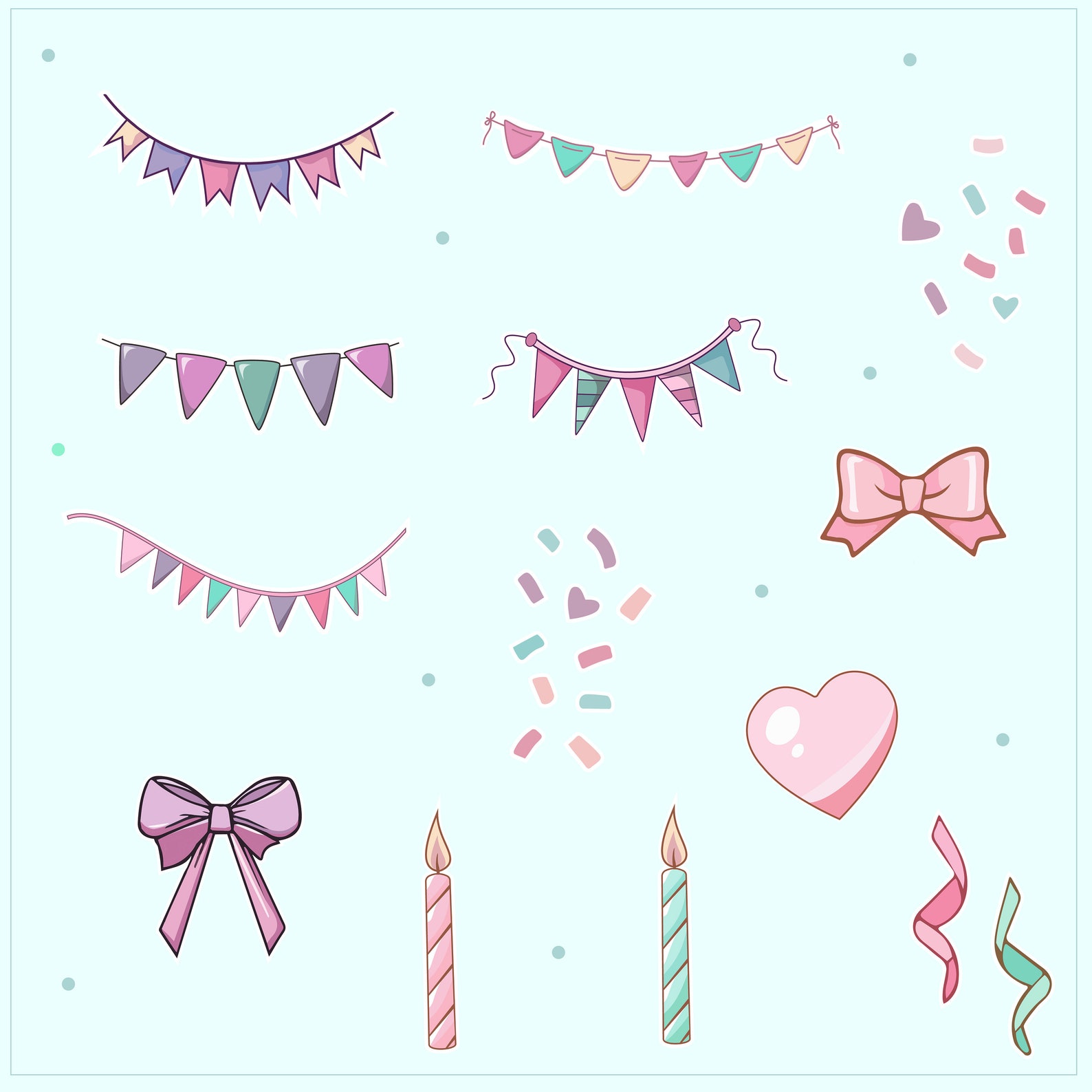 Birthday Celebration Party Clipart Design Illustration Images – Instant ...