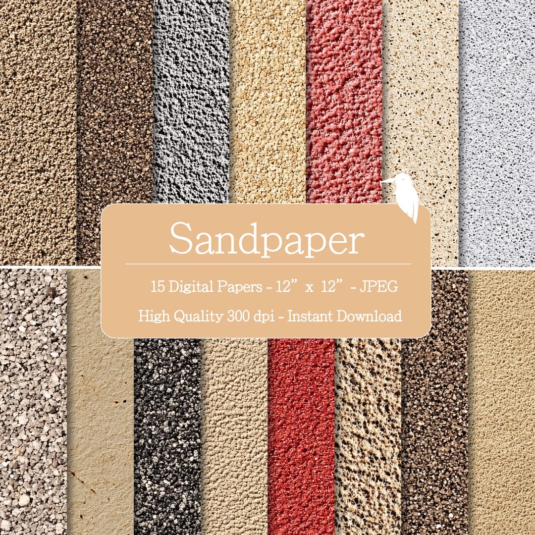 Sandpaper Textures Digital Papers Set for Instant Download, Digital ...