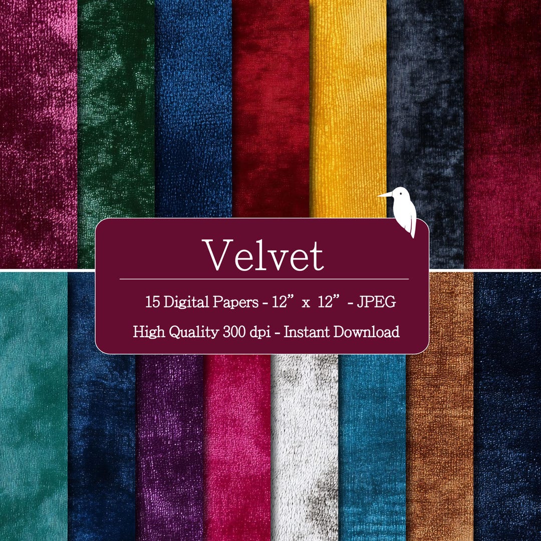 Velvet Texture Digital Papers Set for Instant Download, Digital ...