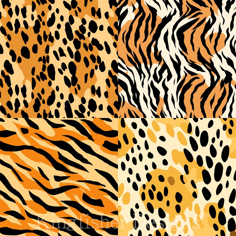 Animal Print Textures, Digital Paper Set (digital Download) - Etsy